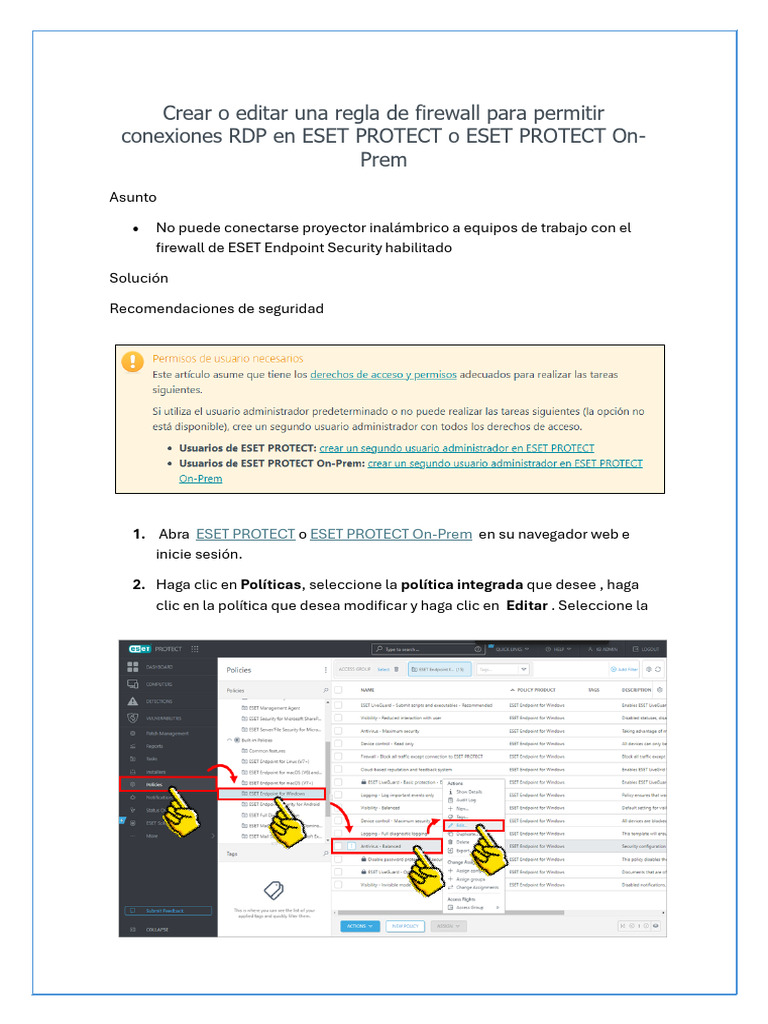 Agregar Exclusion A ESET Endpoint Manager | PDF