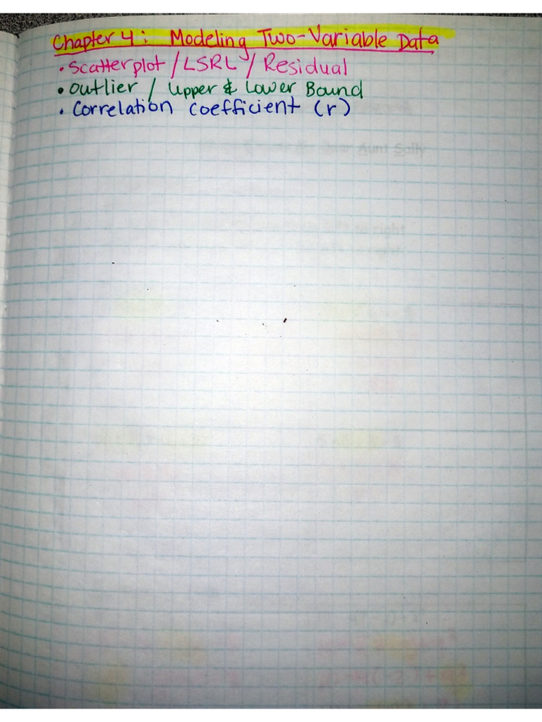 Scatterplot Analysis and Residuals Guide | PDF