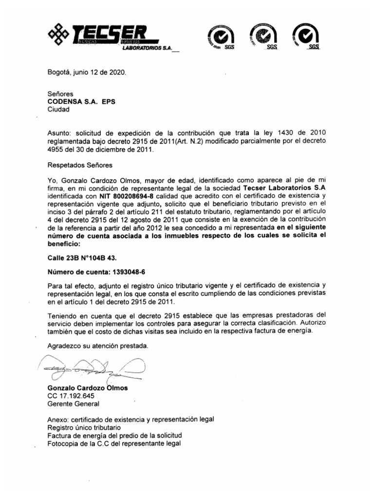 Solicitud Codensa | PDF