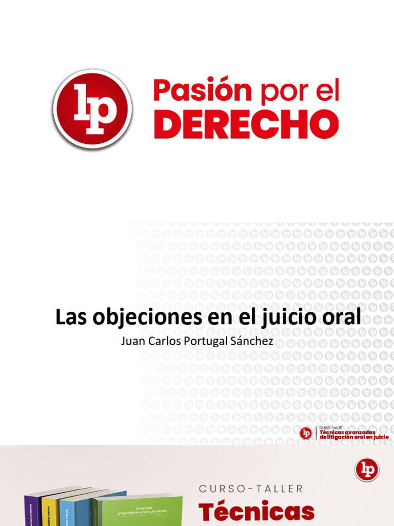 Las Objeciones en El Juicio Oral-Juan Carlos Portugal PDF Gratis | PDF ...