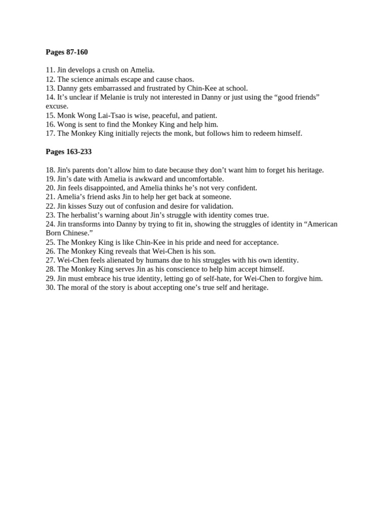 Identity Struggles in American Born Chinese | PDF