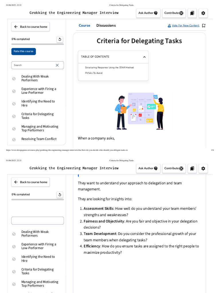 Criteria For Delegating Tasks | PDF | Cognition | Social Psychology