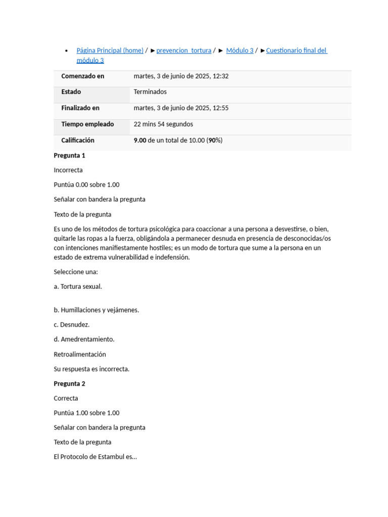 Curso CNDH Modulo 3 Prevencion de La Tortura | PDF | Tortura