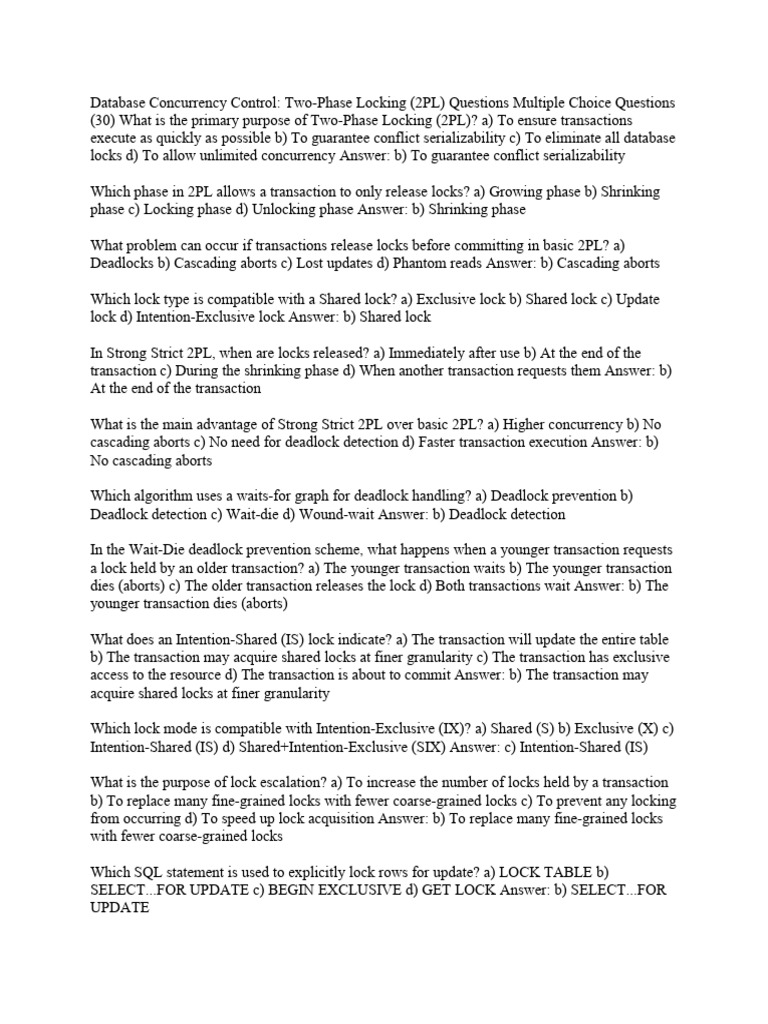 Database Concurrency Control | PDF | Database Transaction | Acid