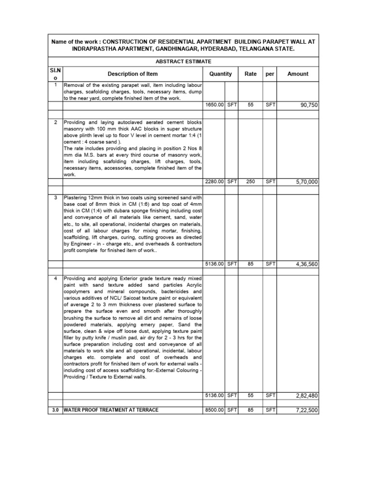 Indraprstha Apartment Water Proffing Works | PDF | Paint | Materials