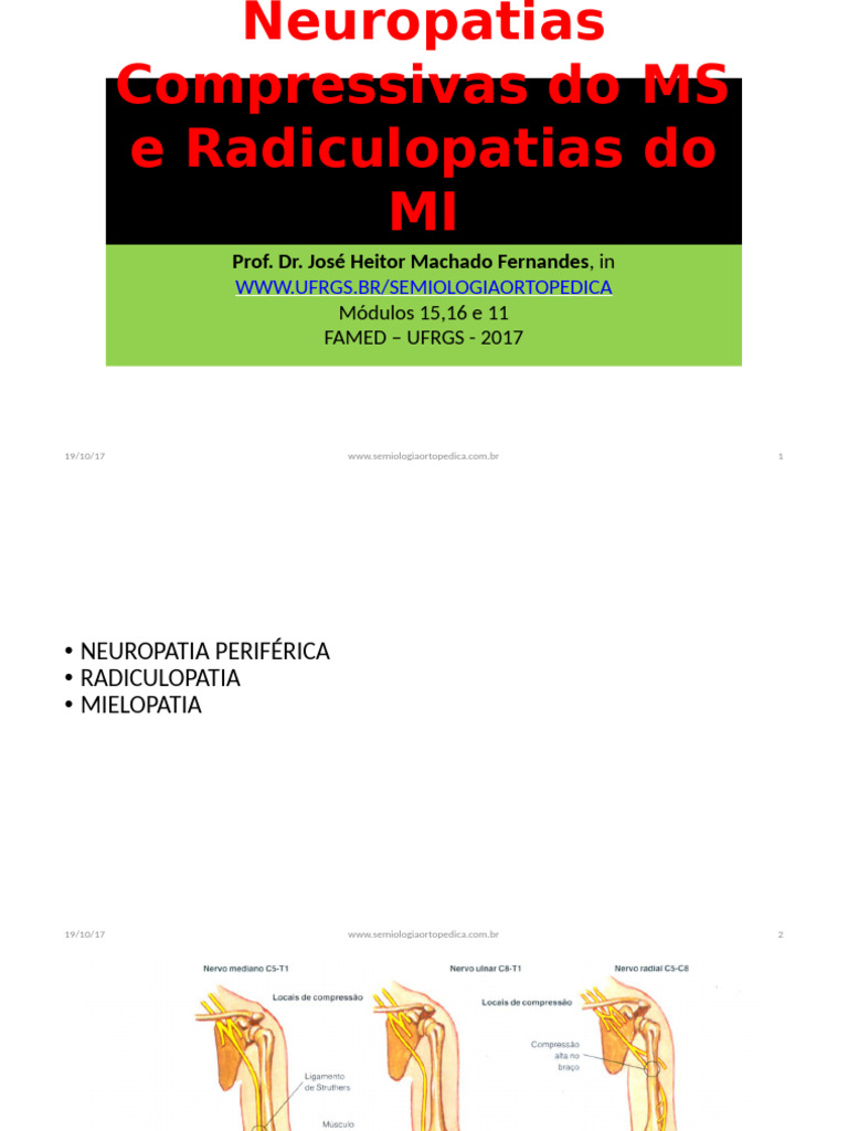 20113118-neuropatias-compressivas-do-ms-e-radiculopatias-lombares | PDF ...