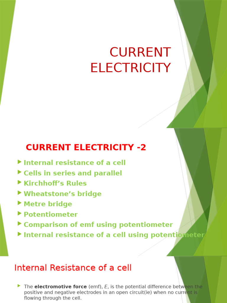 3 Current Electricity 2-1 | PDF | Electricity | Electromagnetism