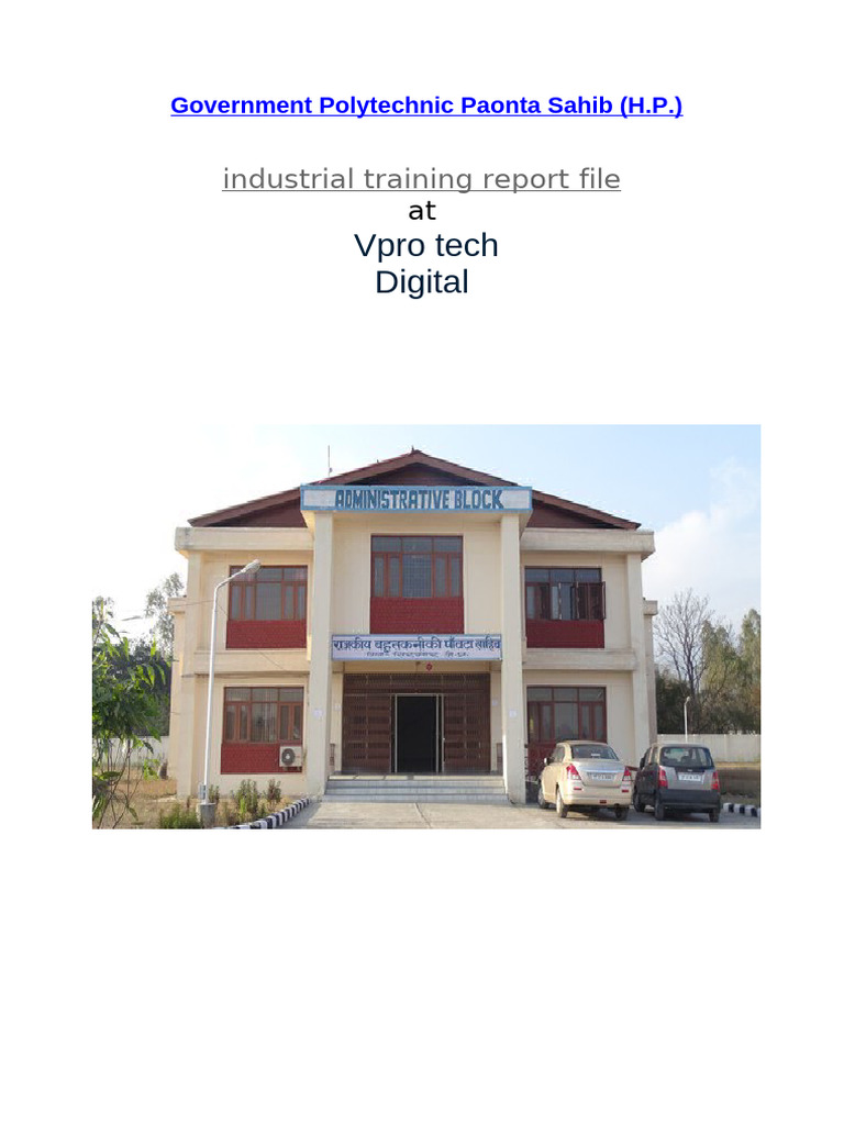 Industrial Report | PDF | Html | Bootstrap (Front End Framework)