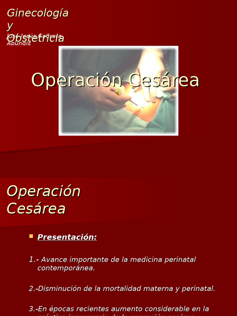 Cesarea | PDF | Feto | Seccion de cesárea