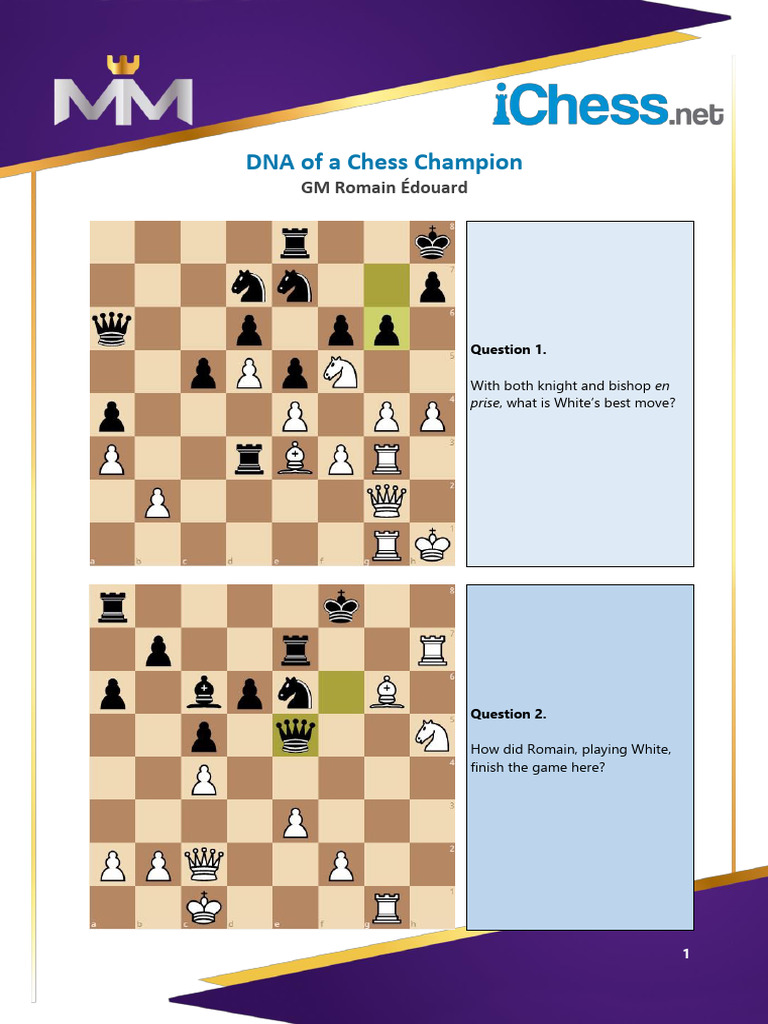 Puzzles - DNA of A Champion | PDF | Chess | Chess Theory