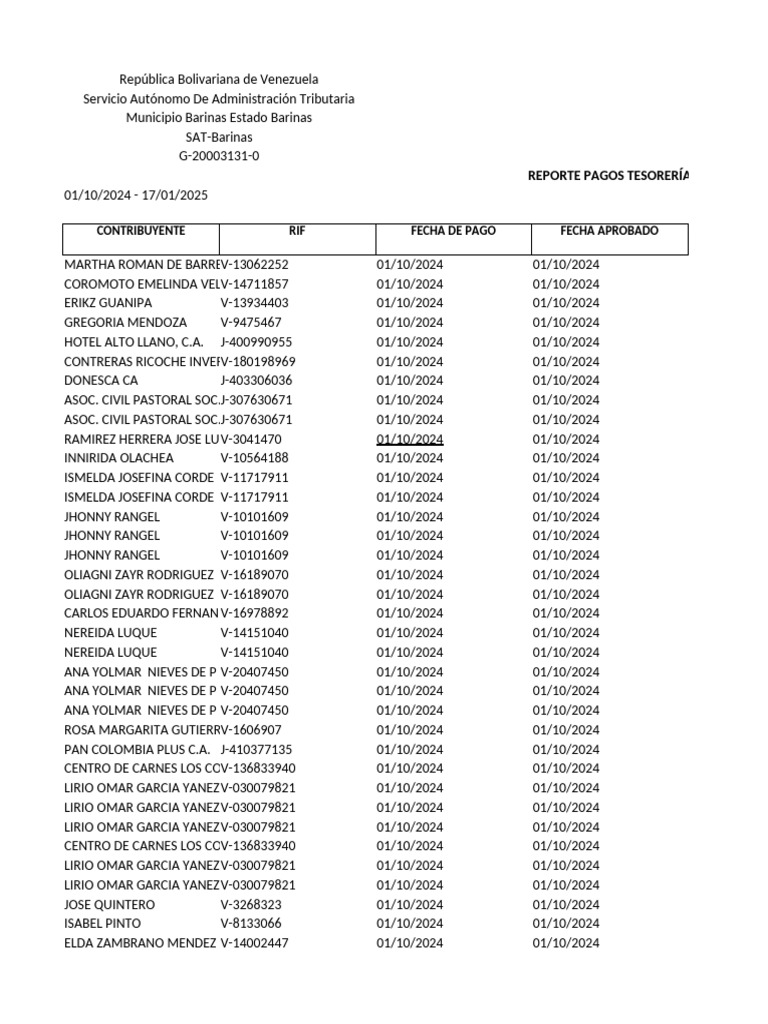 Reporte Pagos | PDF | Venta al por menor