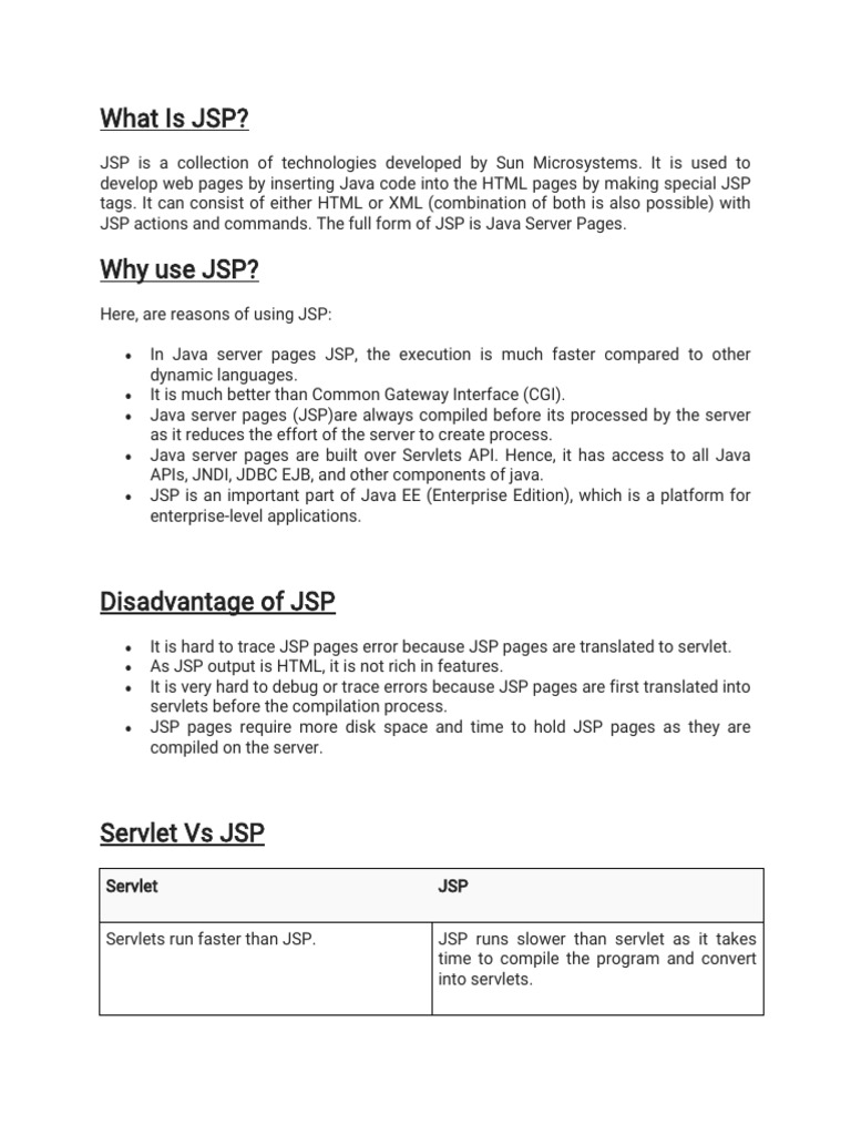 What Is JSP | PDF
