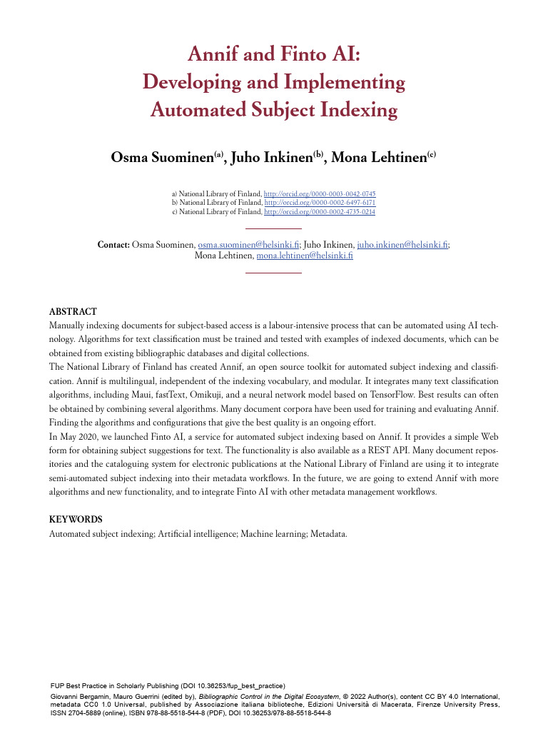 SuominenOsma_AnnifAndFintoAIDevelopin_20240325121125 | PDF | Metadata | Command Line Interface