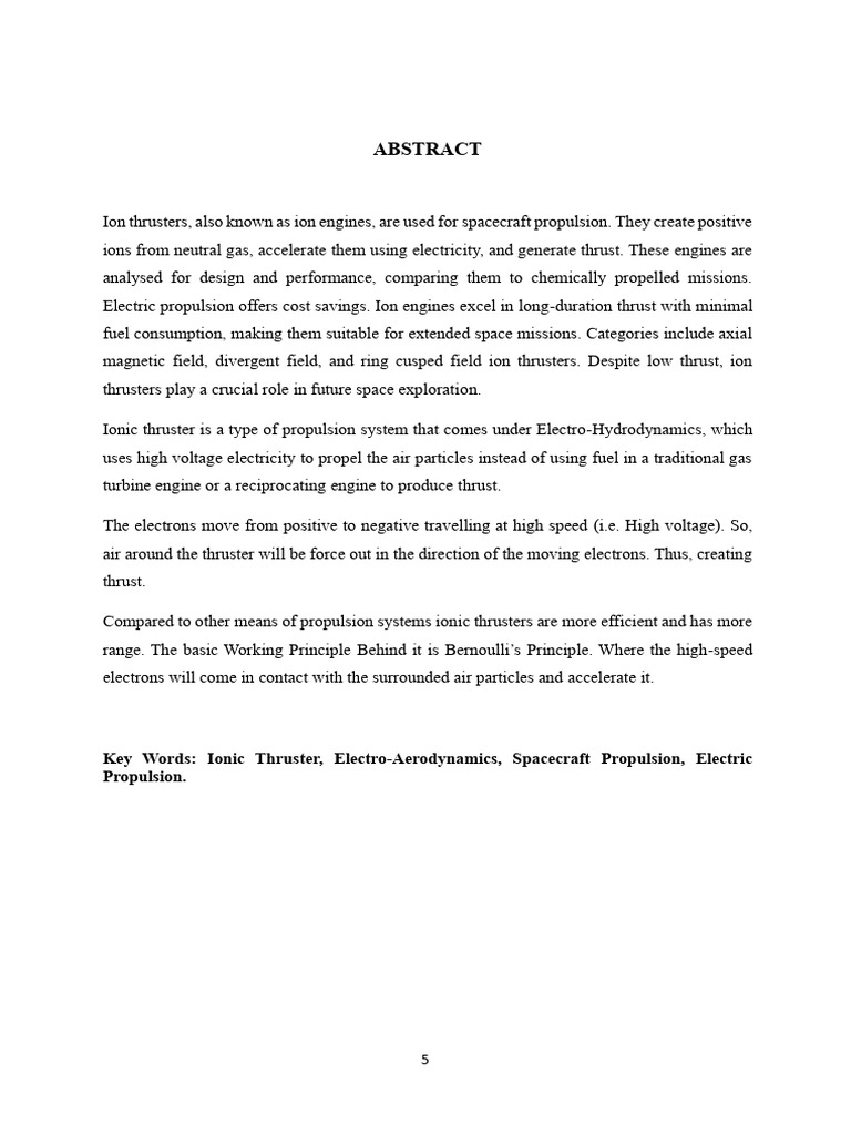 Ionic Thruster PBL 1 | PDF | Spacecraft Propulsion | Rocket Engine