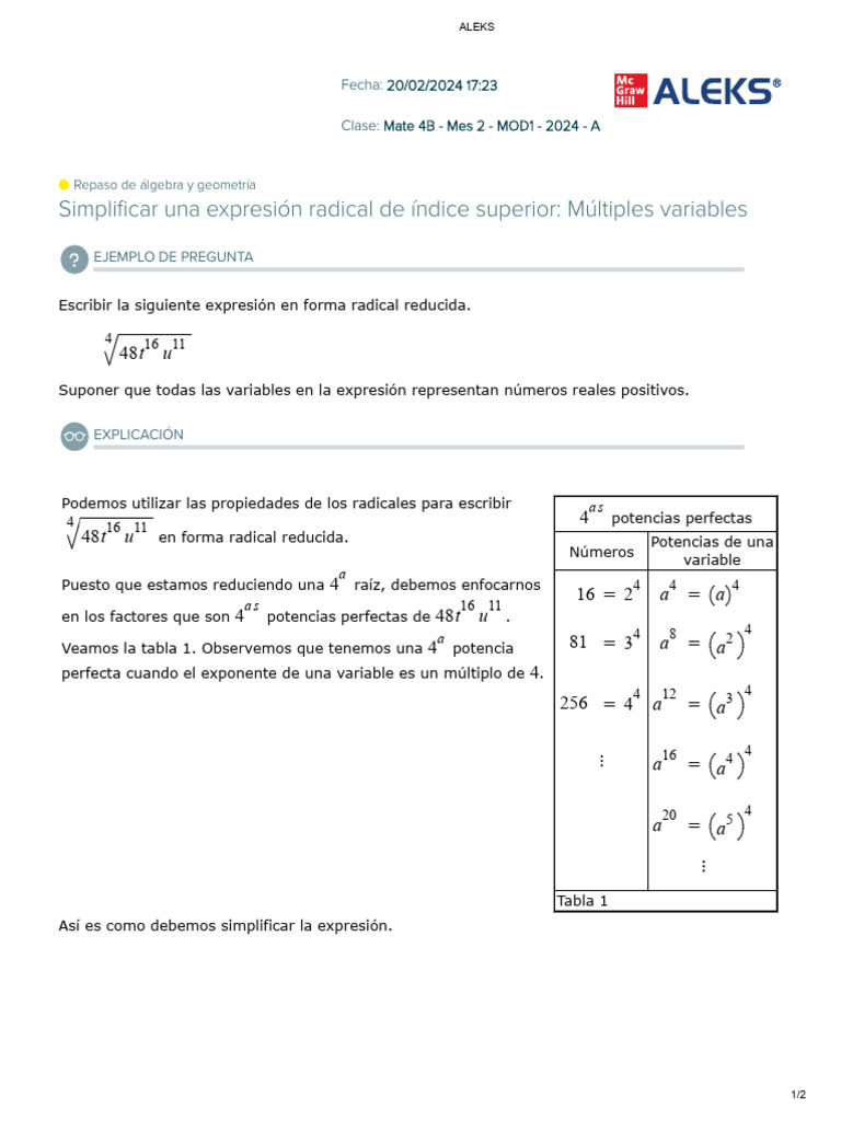 Simplificar Una Expresión Radical de Índice Superior: Múltiples ...