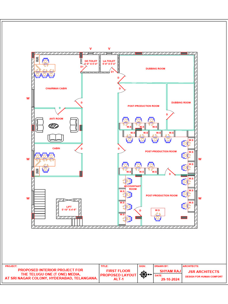 Sri Nagar Colony-First Floor-Proposed | PDF