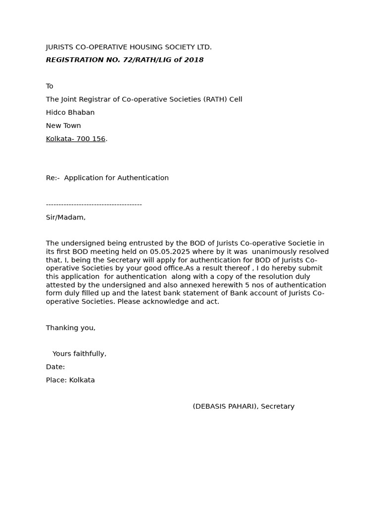 Application for BOD Authentication | PDF