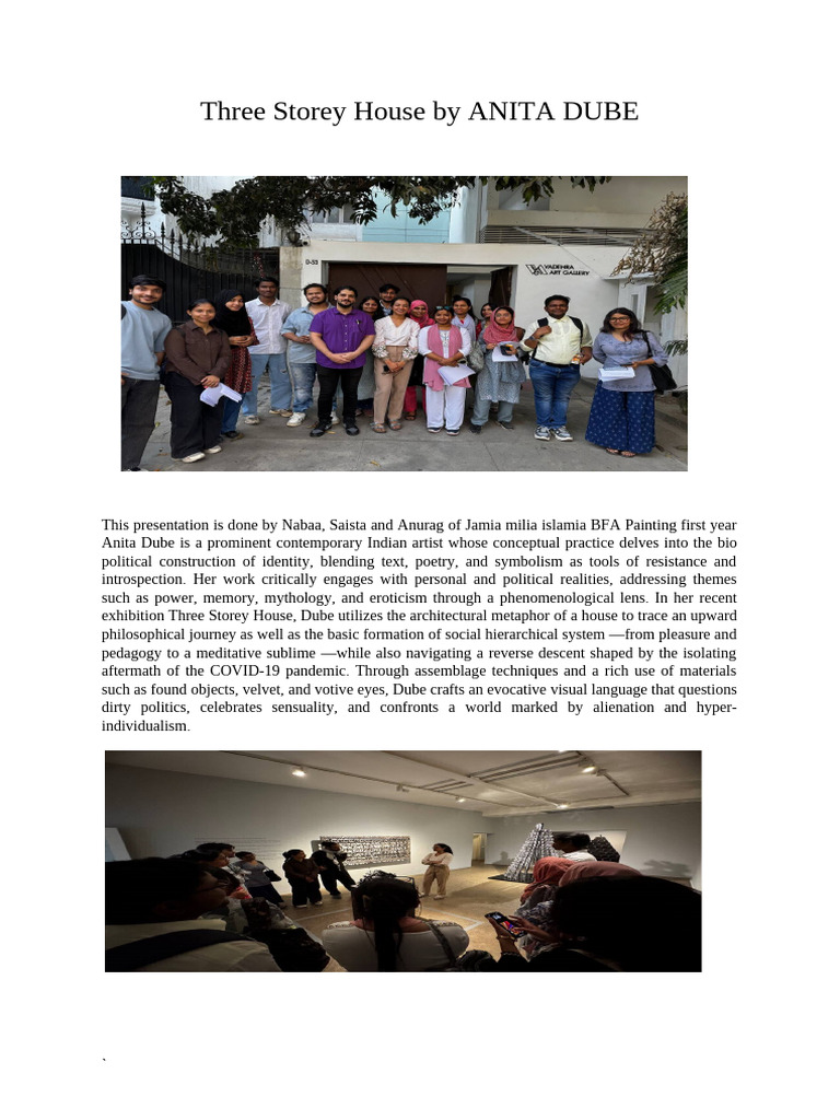 Three Storey House by ANITA DUBE | PDF