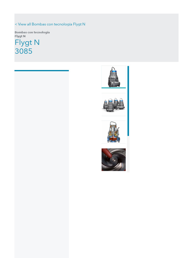 Info Flygt 3085 | PDF | Suministro de agua | Tecnología Ambiental