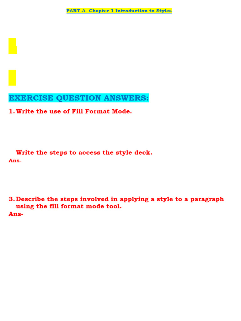 Chapter 1 Introduction To Styles Class 10 IT 402-WITH NCERT | PDF ...