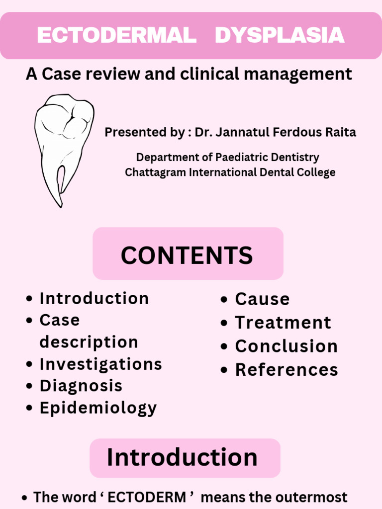 Ectodermal Dysplasia PDF | PDF | Human Diseases And Disorders | Diseases And Disorders