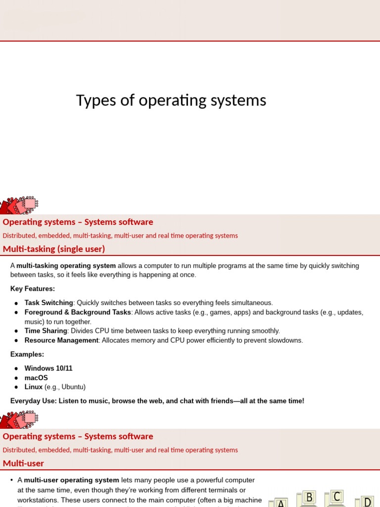 L2 Types of Operating System | PDF | Operating System | Embedded System