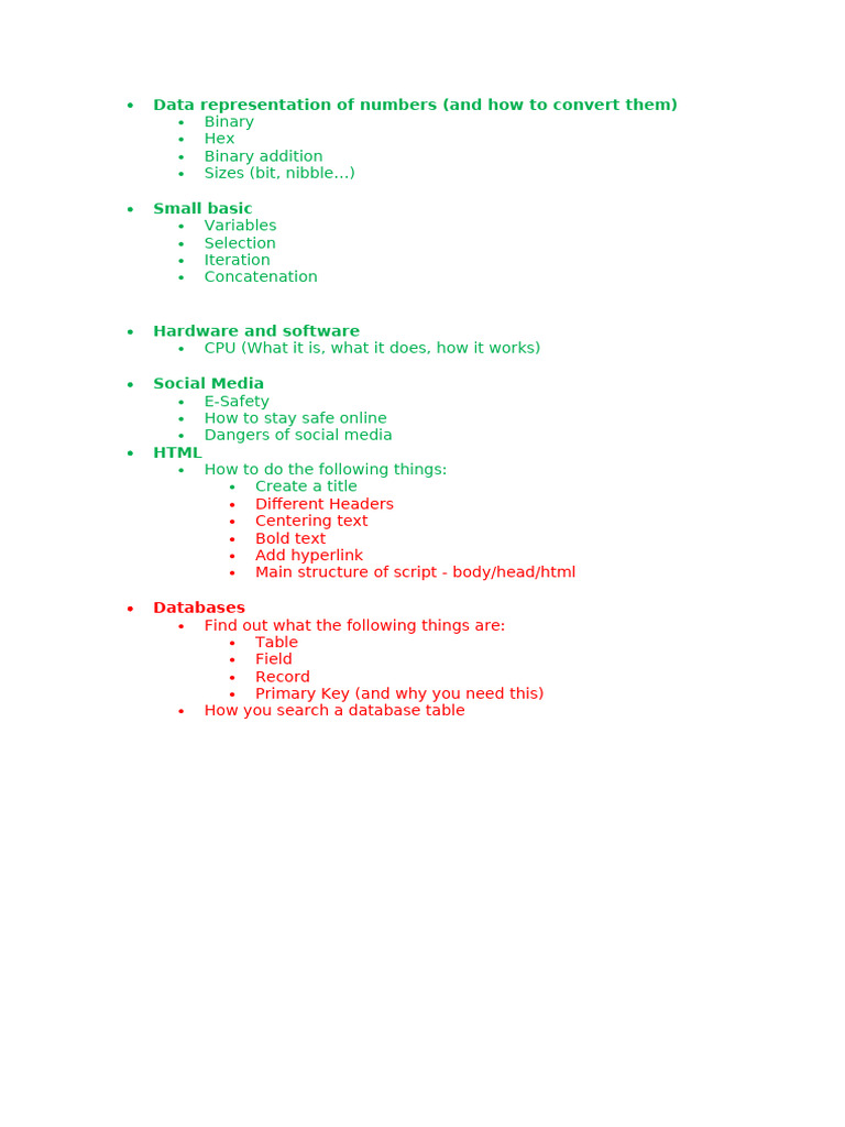Computer Science Exam Revision | PDF