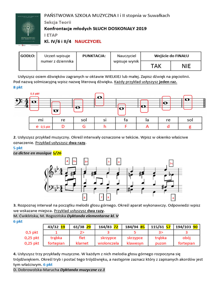 KMSD 2019 I Etap Kl. IV c.6 I II c.4 | PDF