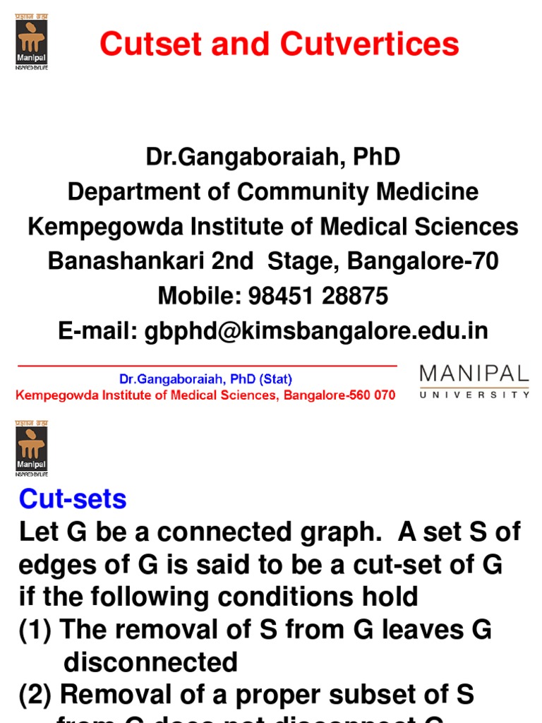 2 Cutsets Cut Vertices and The Line Graphs | PDF | Vertex (Graph Theory ...