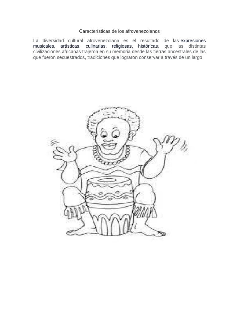 Características de la afrovenezolanidad | PDF