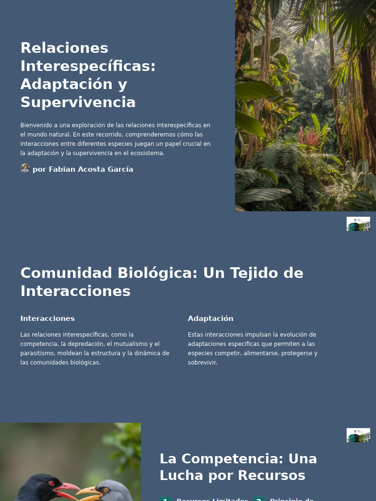 Relaciones Interespecíficas y Adaptación | PDF | Depredación ...