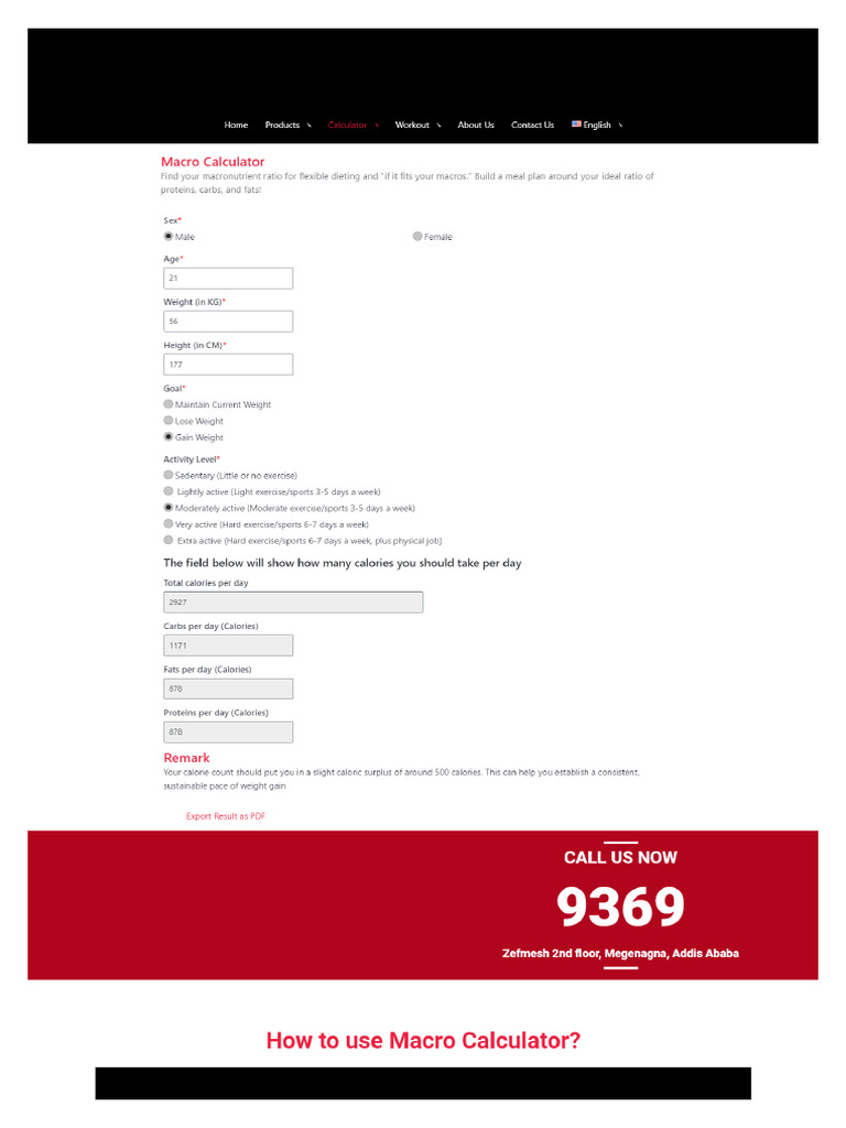 Macro Calculator | PDF