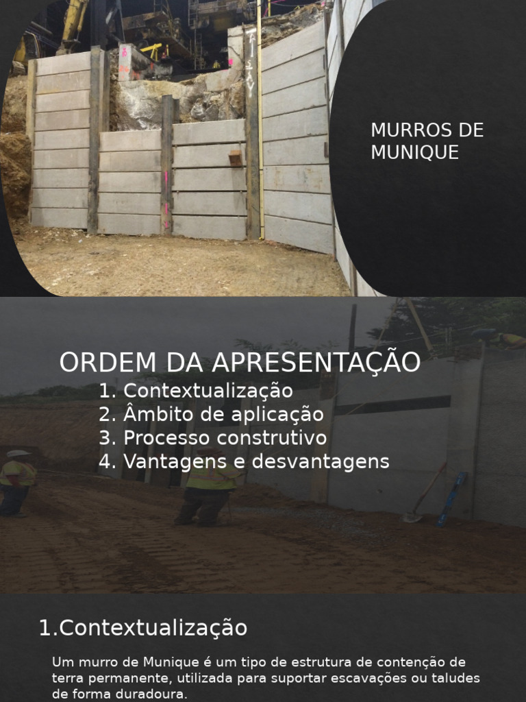 Murros de Munique: Construção e Aplicações | PDF | Engenharia Civil ...