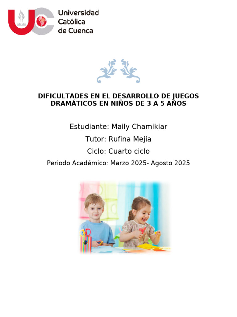 Maily. Anteproyecto | PDF | Educación de la primera infancia | Pensamiento