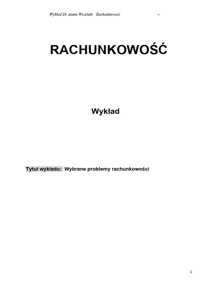 Wykład 8 | PDF