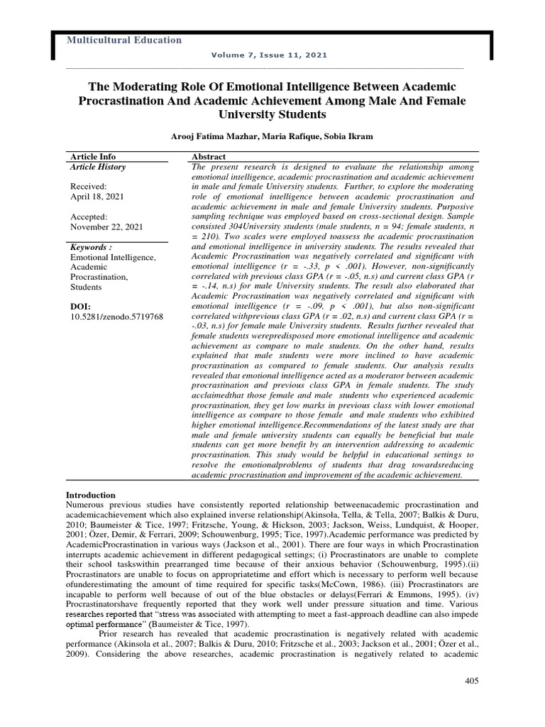 The Moderating Role of Emotional Intelli | PDF | Professional Skills ...