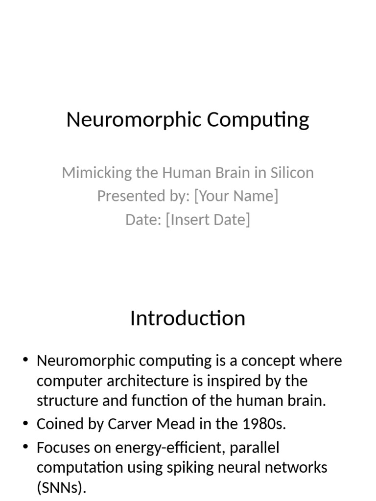 Neuromorphic Computing Presentation | PDF