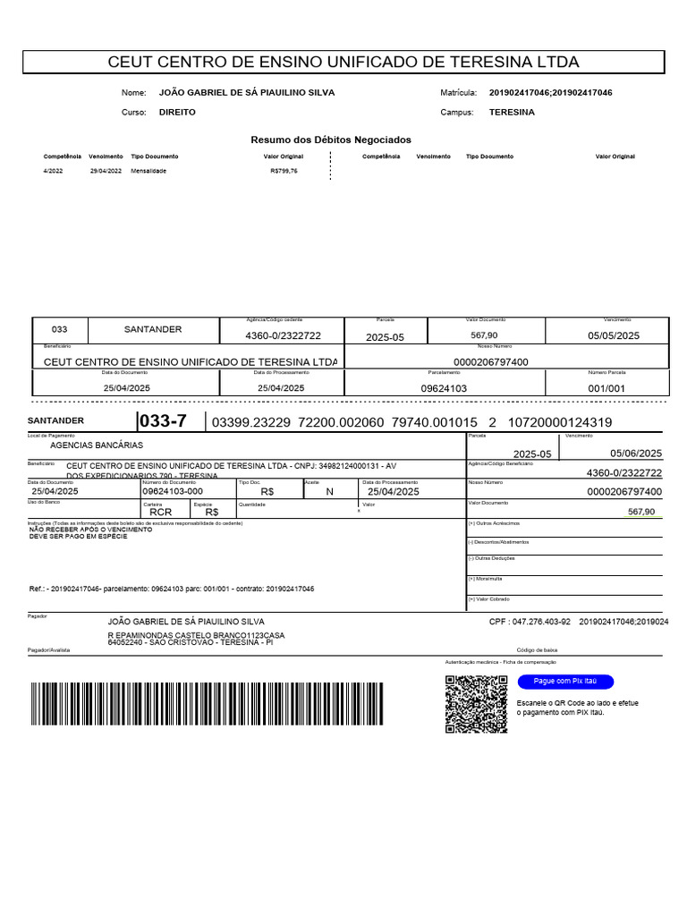 Boletogghghh | PDF | Pagamentos | Dinheiro