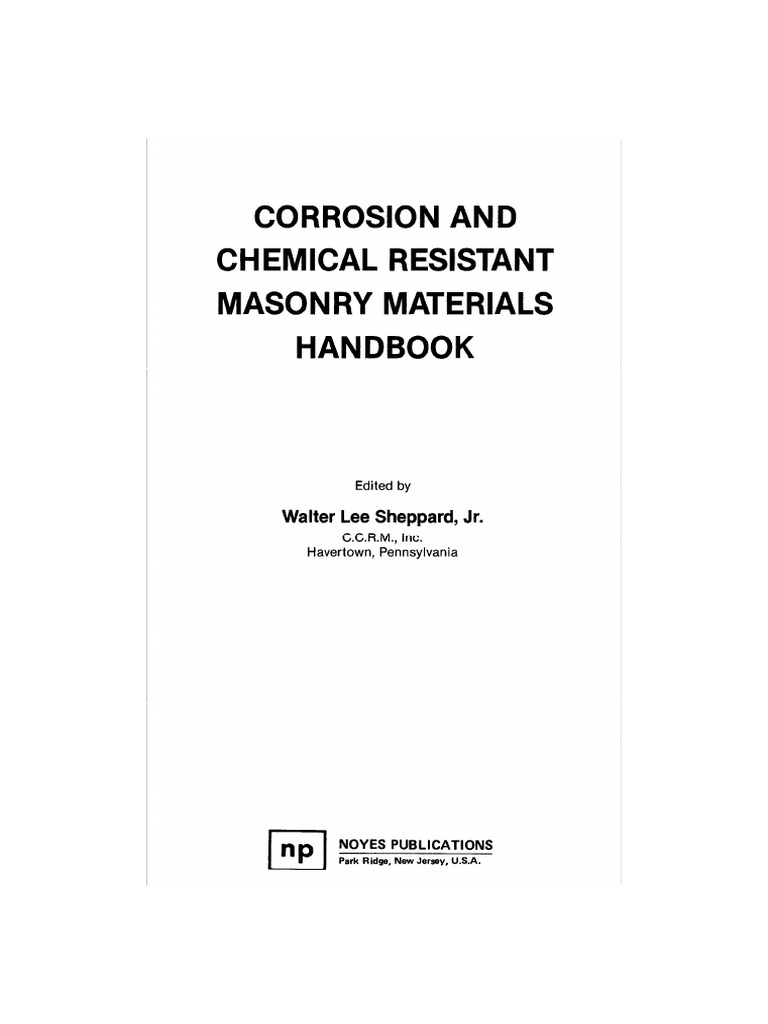 Corrosion and Chemical Resistant Masonry Handbook - Furan | PDF