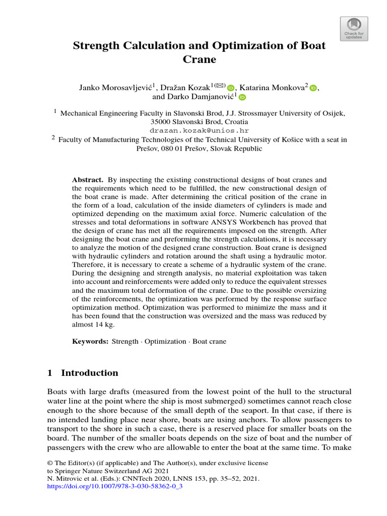 Strength Calculation and Optimization of | PDF | Strength Of Materials ...