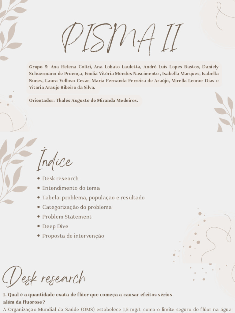 Pisma Ii 2 | PDF | Flúor | Dente humano