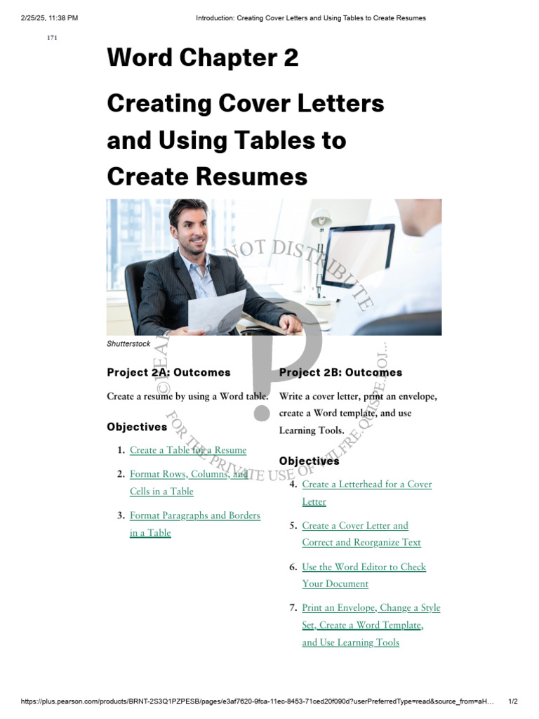 Introduction - Creating Cover Letters and Using Tables To Create ...