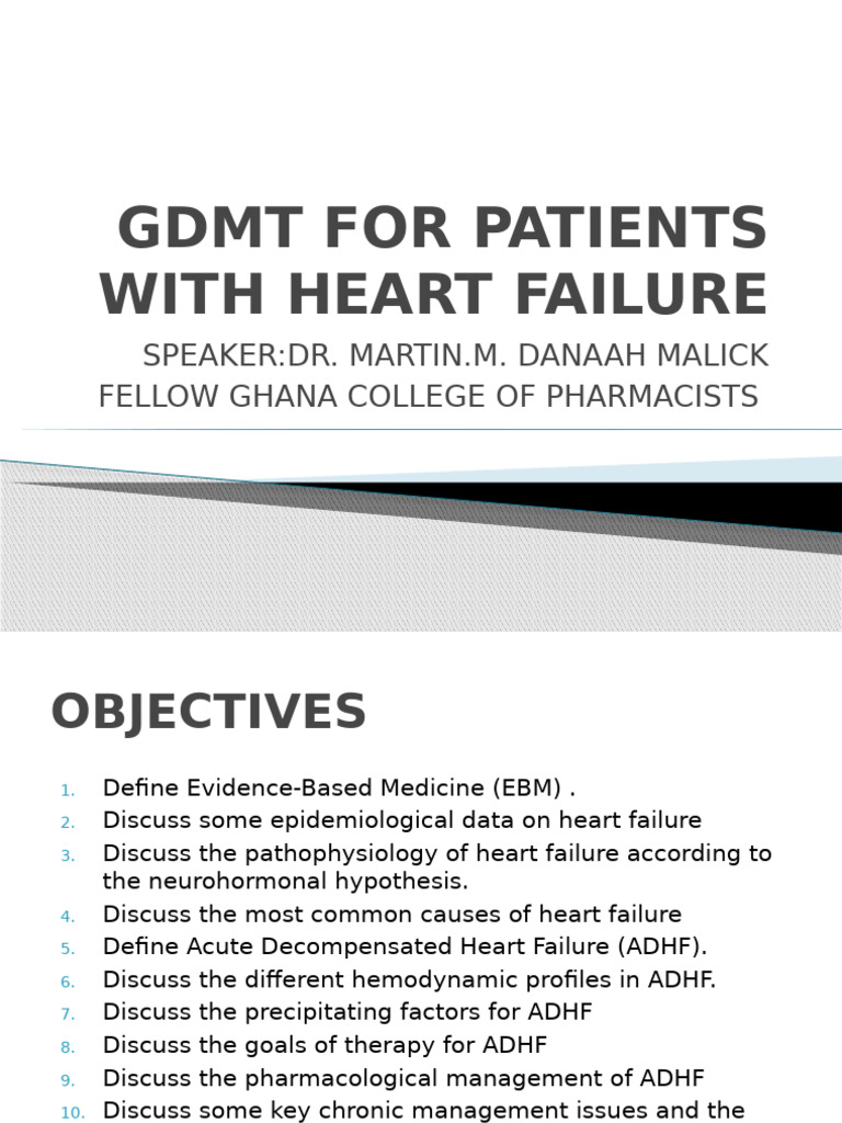 GDMT For Heart Failure | PDF | Heart Failure | Heart