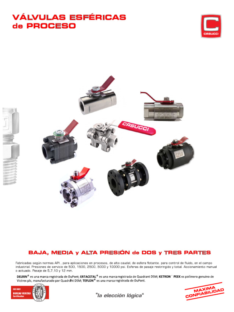 Valv Esfericas Gral Casucci | PDF