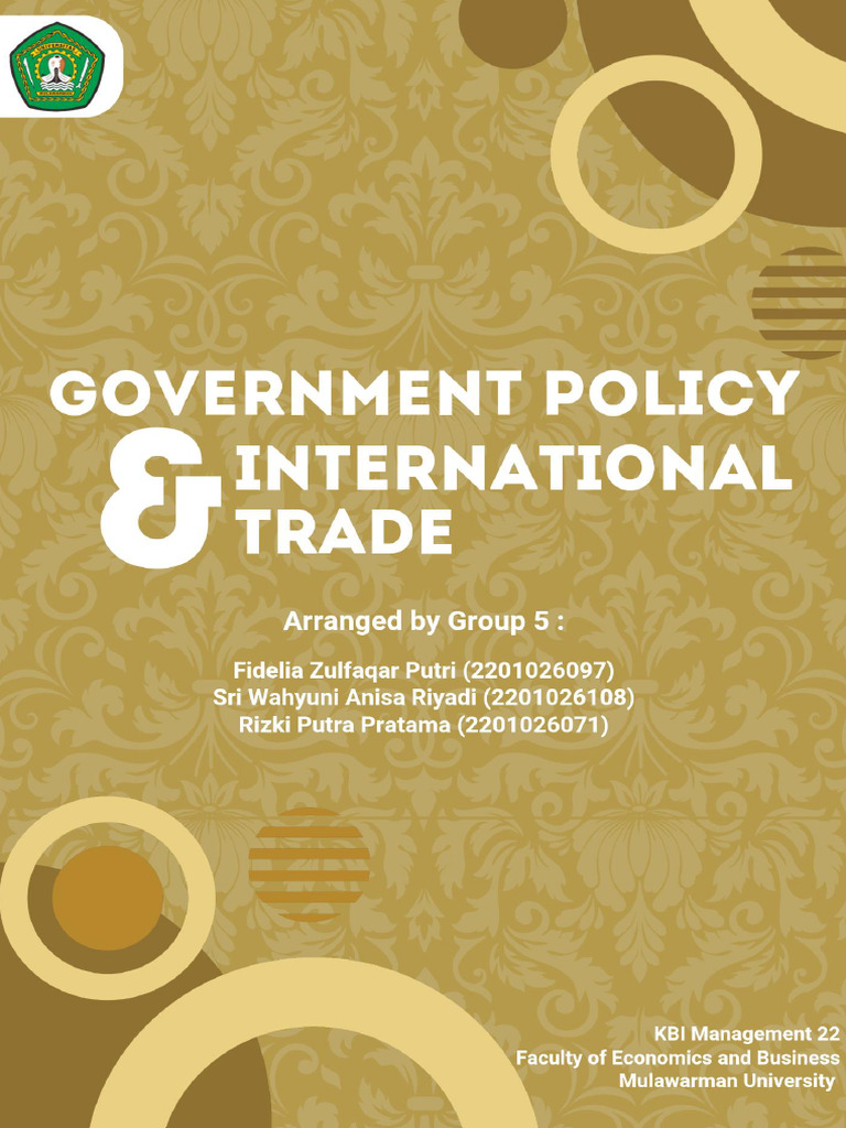 Government Policy in International Trade | PDF | World Trade ...