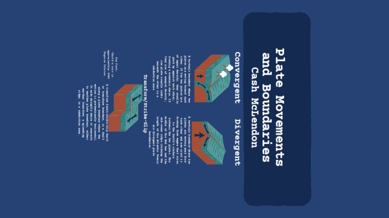 Plate Movements and Boundaries Science Presentation in Dark Blue Teal ...