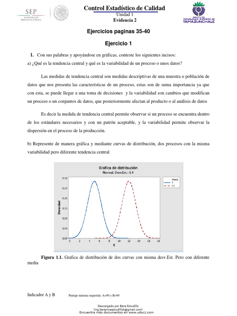 Respuestas de Control Estadistico de La Calidad y SixS (Graficas de Control) | PDF | Mediana ...