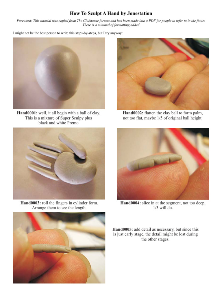 Guide to Sculpting a Hand | PDF