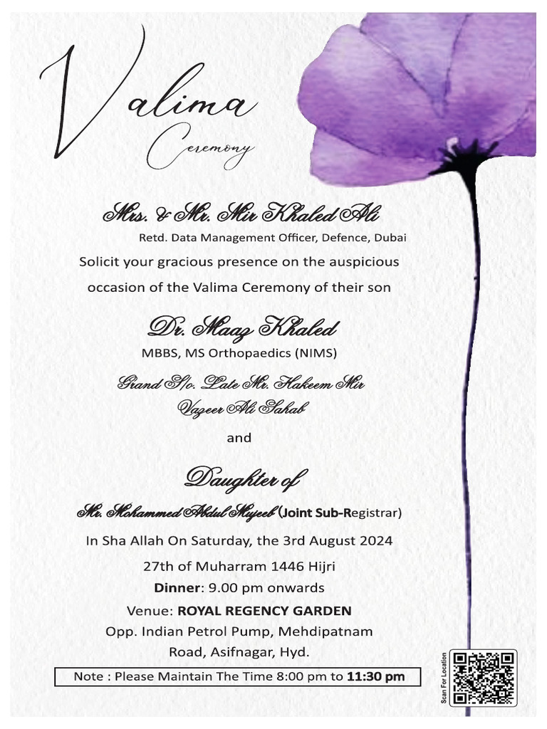 Dr. Maaz Khaled Invitation | PDF