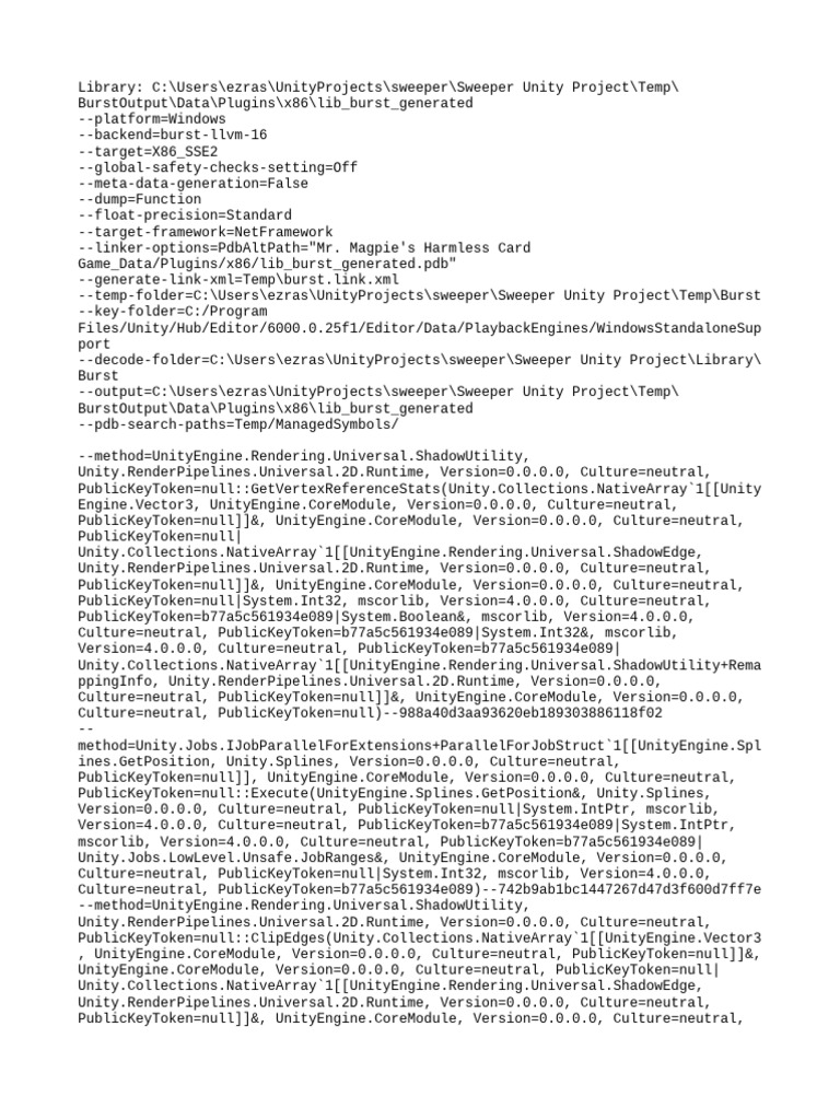 Lib Burst Generated | PDF | Unity (Game Engine) | Software